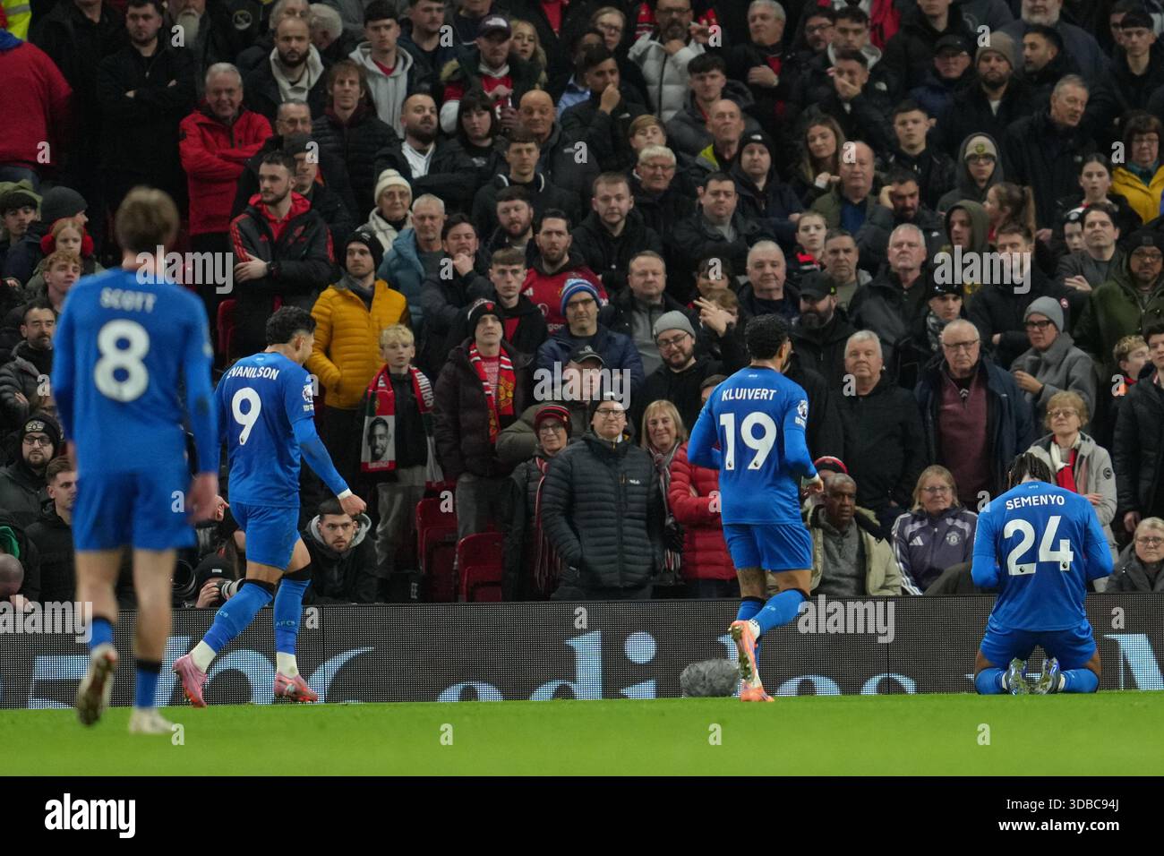 Bournemouth players celebrate after a goal during a Premier League ...