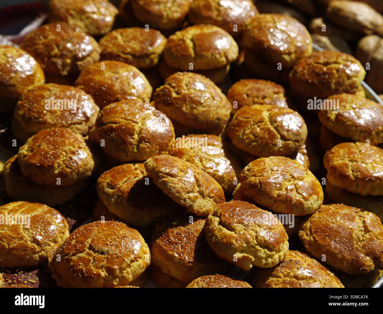 Traditional crispy Kashmiri kulcha, a famous handmade biscuit from the ...