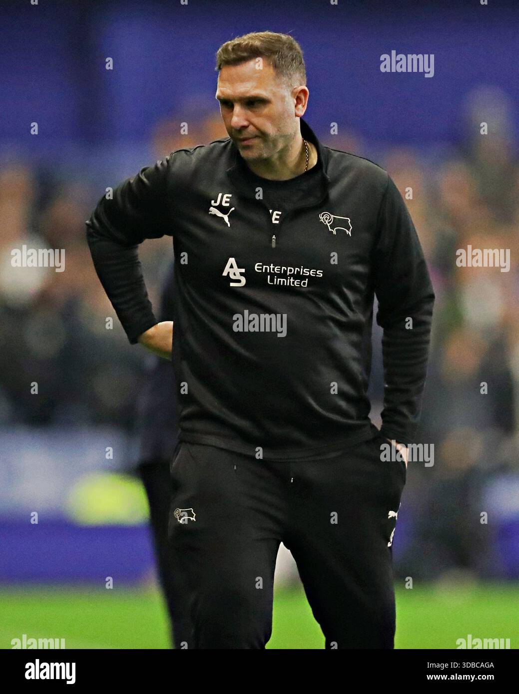 John Eustace, Head coach of Derby County during the Sky Bet ...