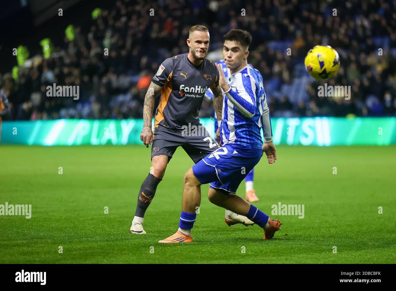 Joe Ward and Harry Amass watch the ball during the Sky Bet Championship ...