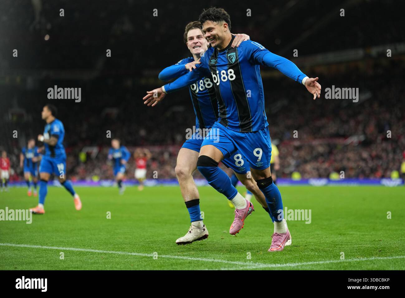 Bournemouth's Evanilson celebrates after scoring during a Premier ...
