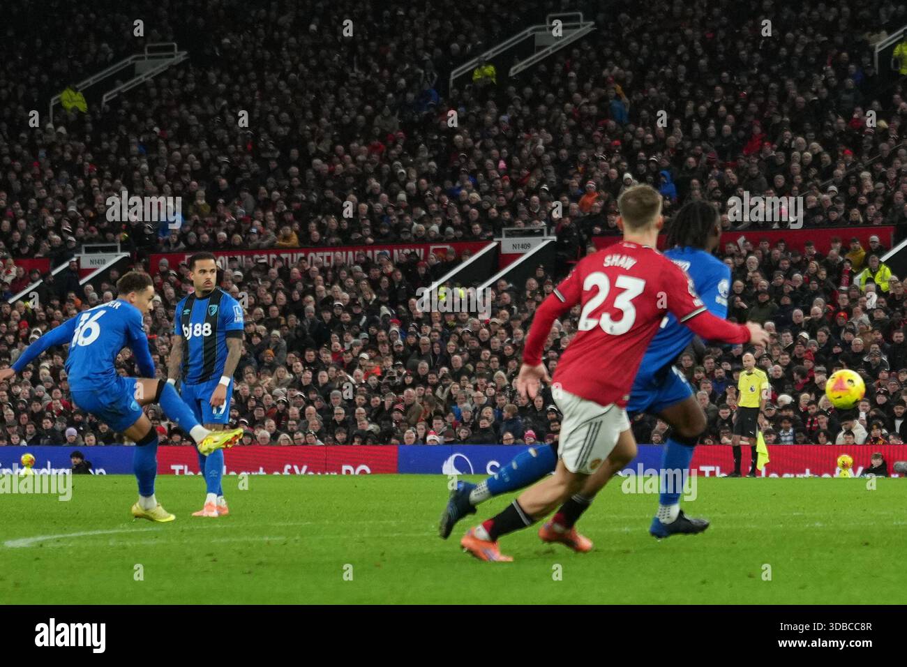 Bournemouth's Marcus Tavernier scores from a free kick during a Premier ...