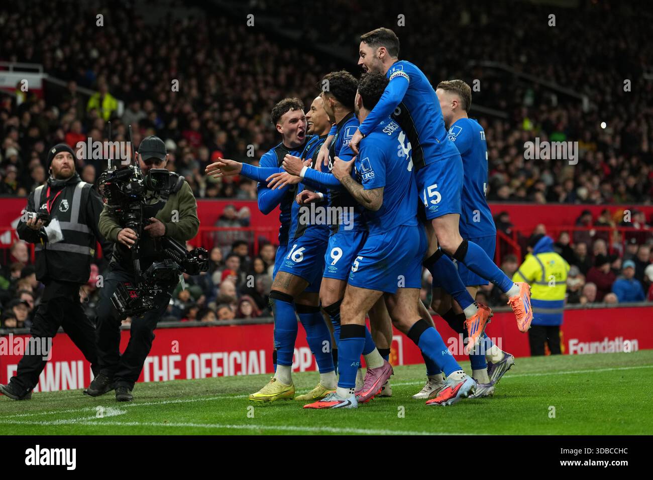 Bournemouth players celebrate after a goal during a Premier League ...