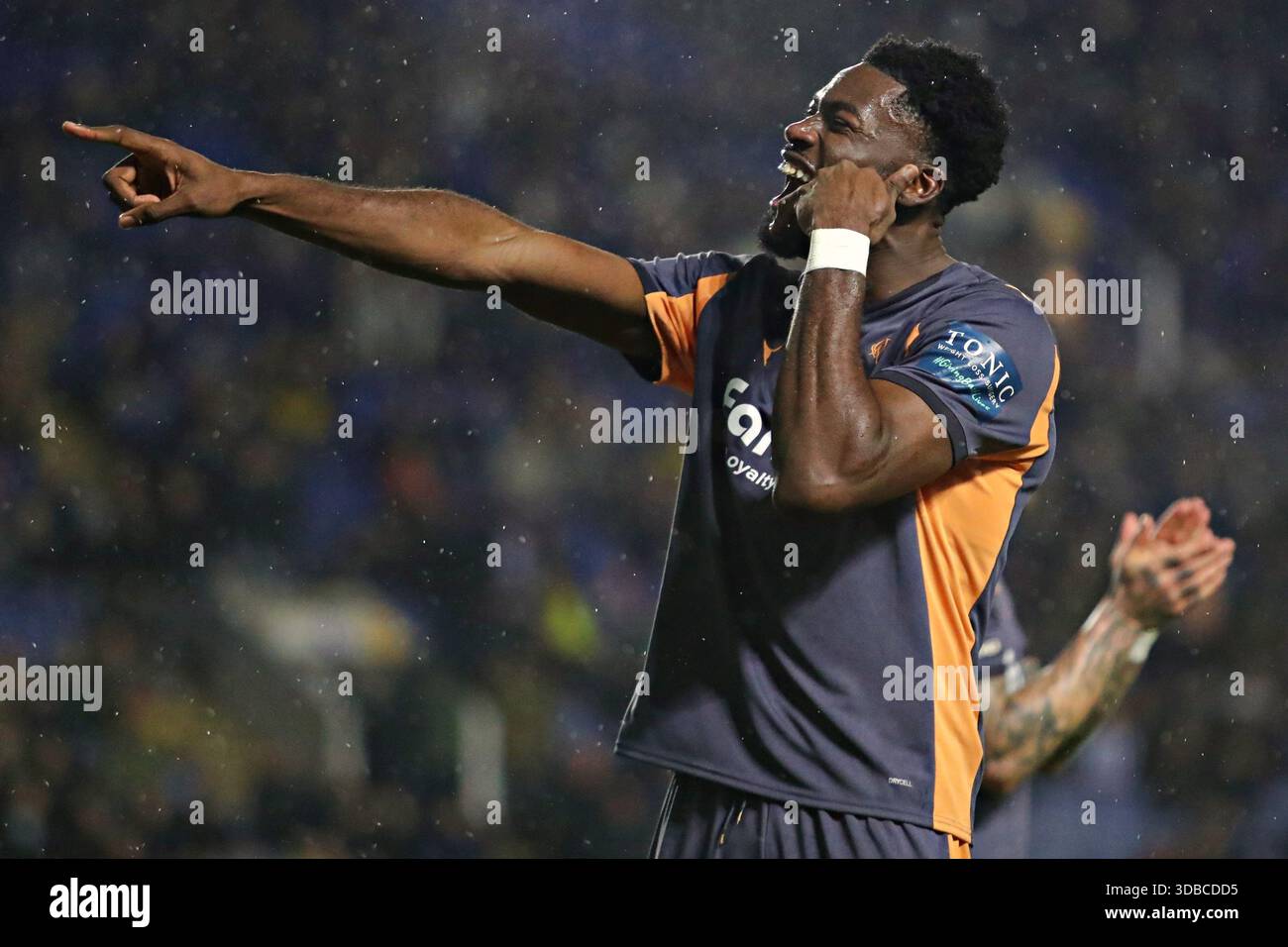 Patrick Agyemang of Derby County celebrates his second goal during the ...
