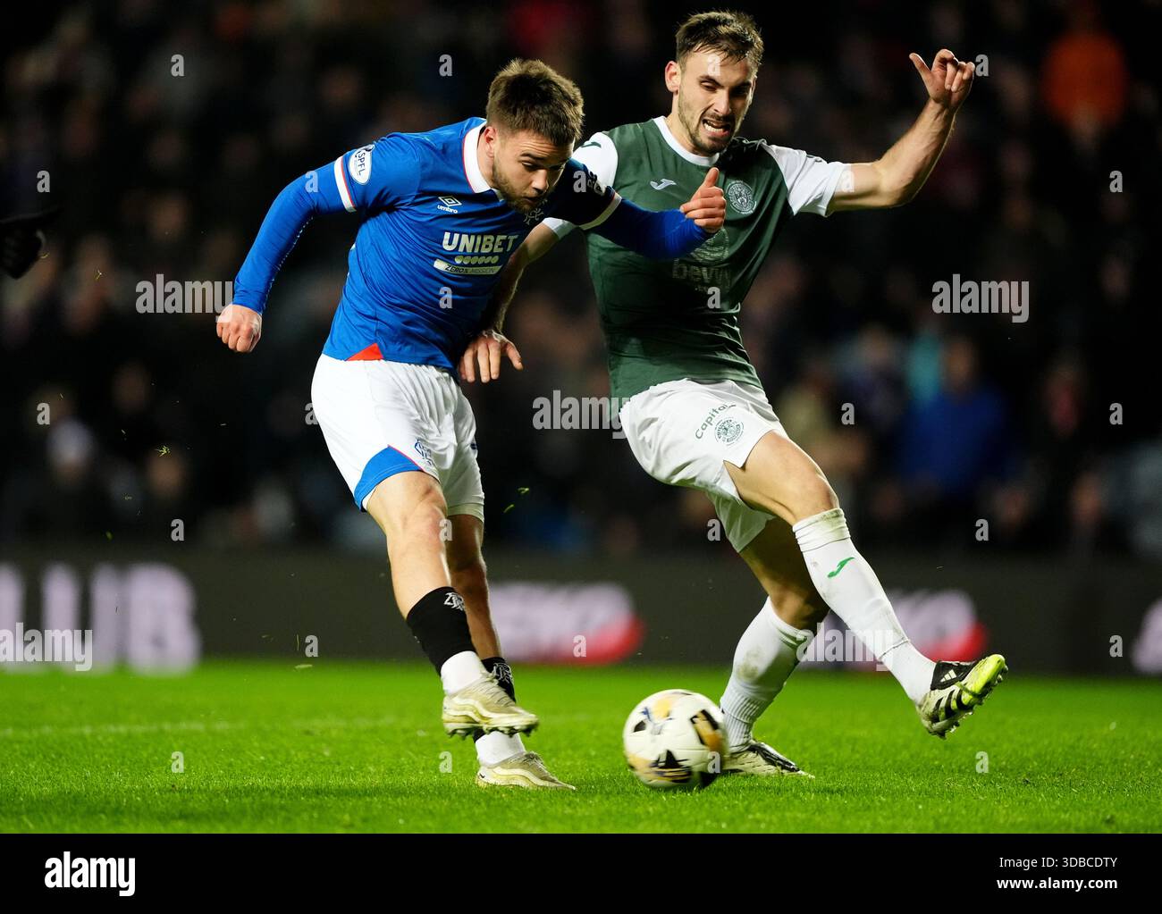 Rangers' Nicolas Raskin has a shot on goal during the William Hill ...