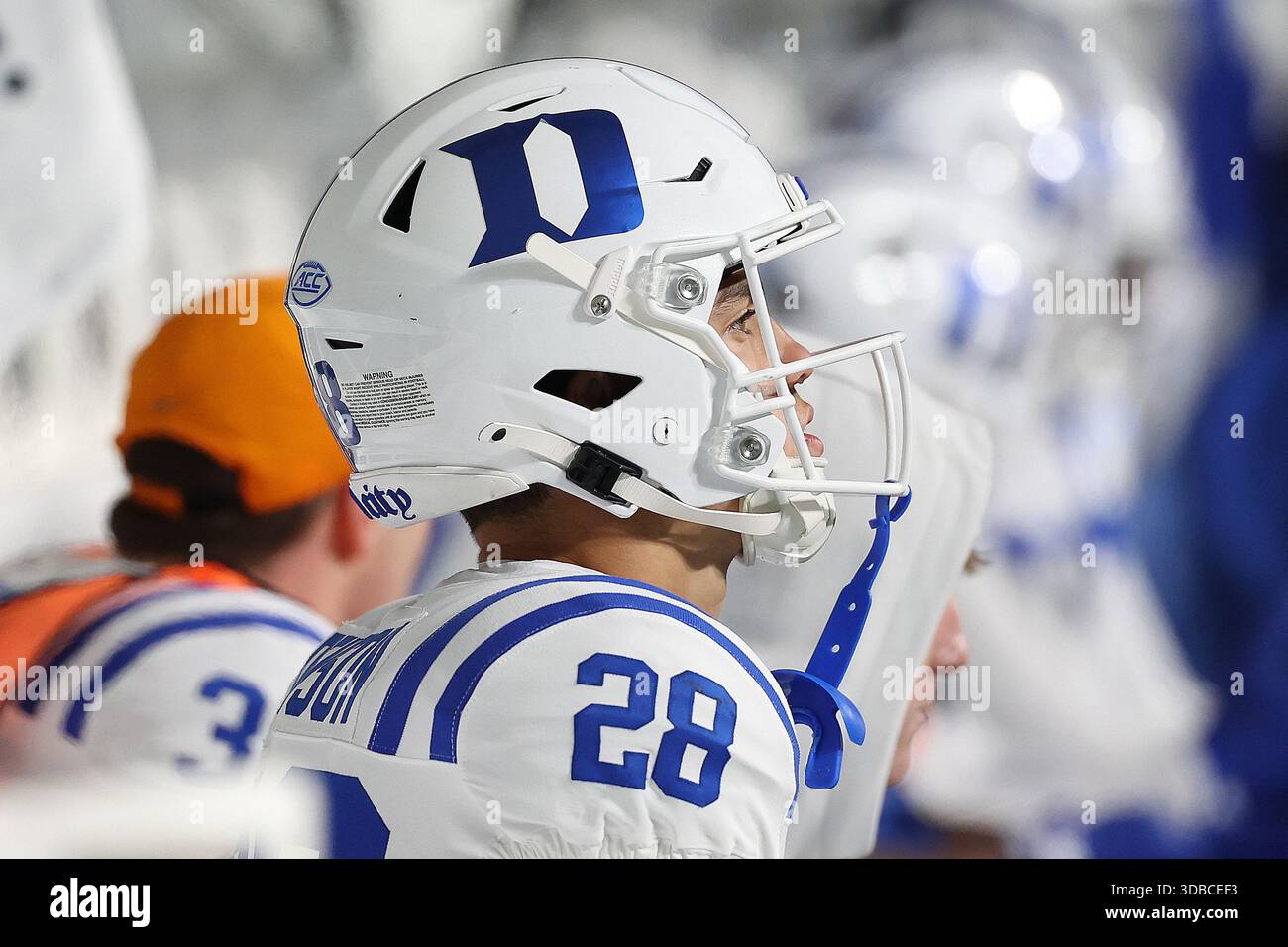 CHARLOTTE, NC - DECEMBER 06: Duke helmet worn by Duke Blue Devils ...