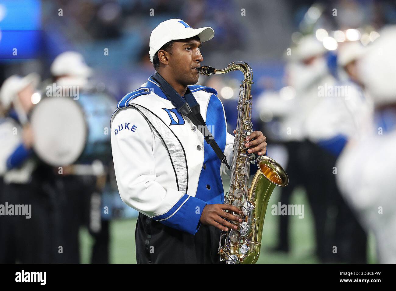 CHARLOTTE, NC - DECEMBER 06: Duke band performs during the ACC ...