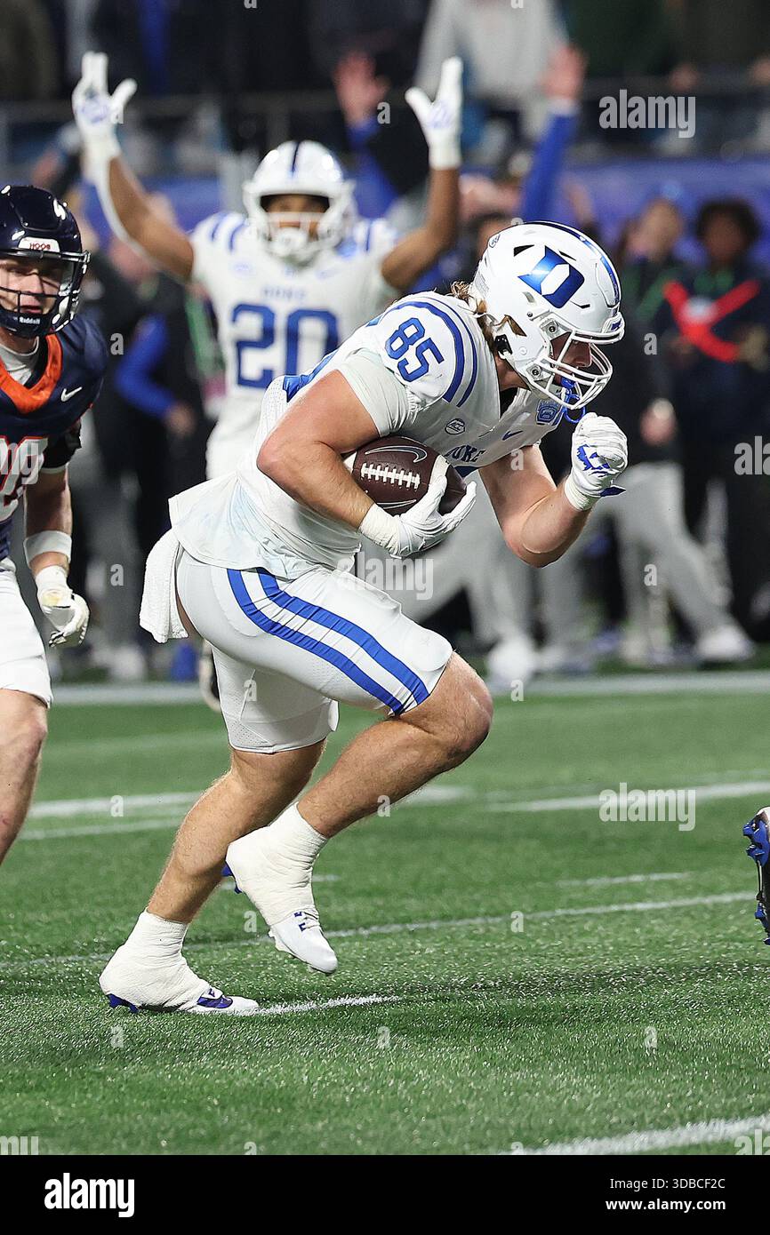 CHARLOTTE, NC - DECEMBER 06: Duke Blue Devils tight end Jeremiah Hasley ...