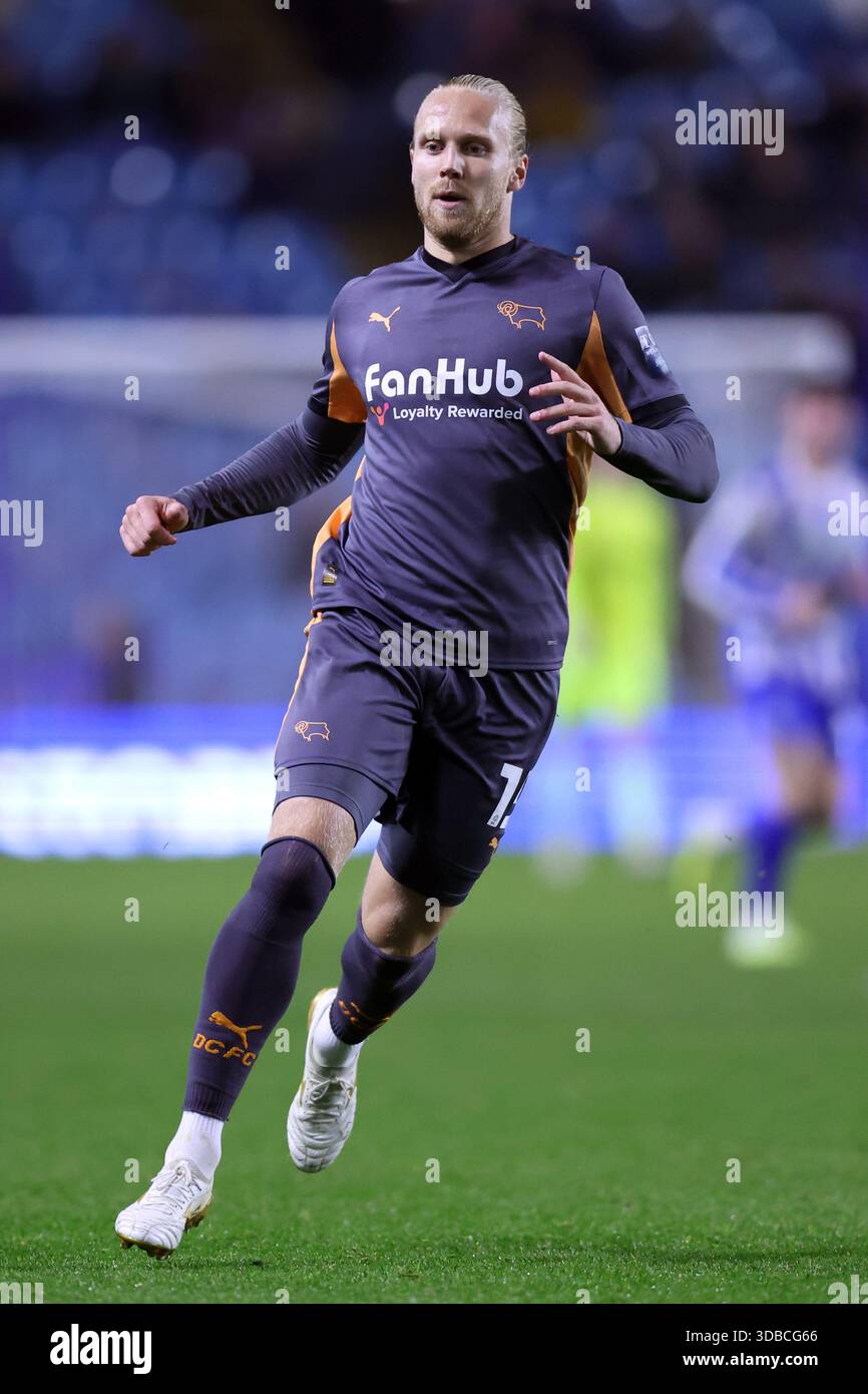 Derby County's Lars-Jorgen Salvesen during the Sky Bet Championship ...