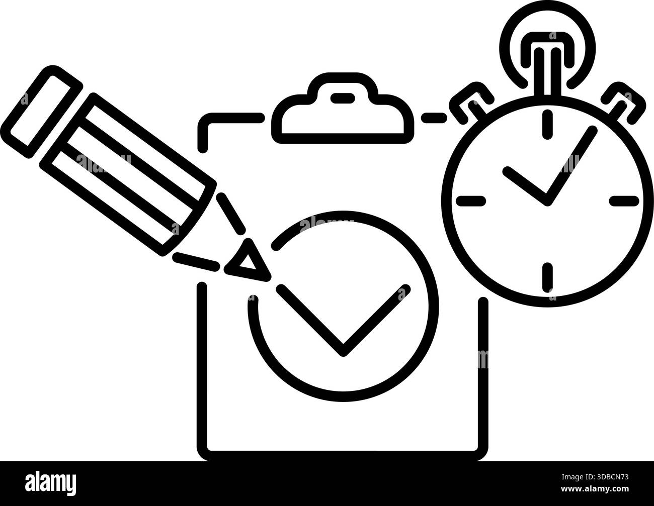 Clipboard document checkmark completing hi-res stock photography and ...