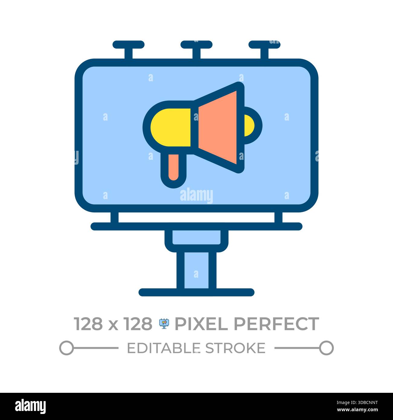 Billboard pixel perfect line color icon Stock Vector Image & Art - Alamy