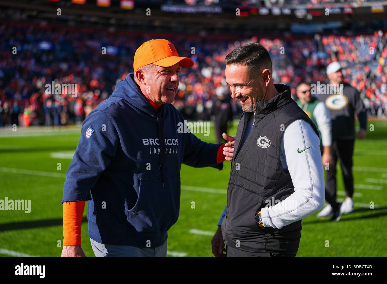 Denver Broncos head coach Sean Payton and Green Bay Packers head coach ...
