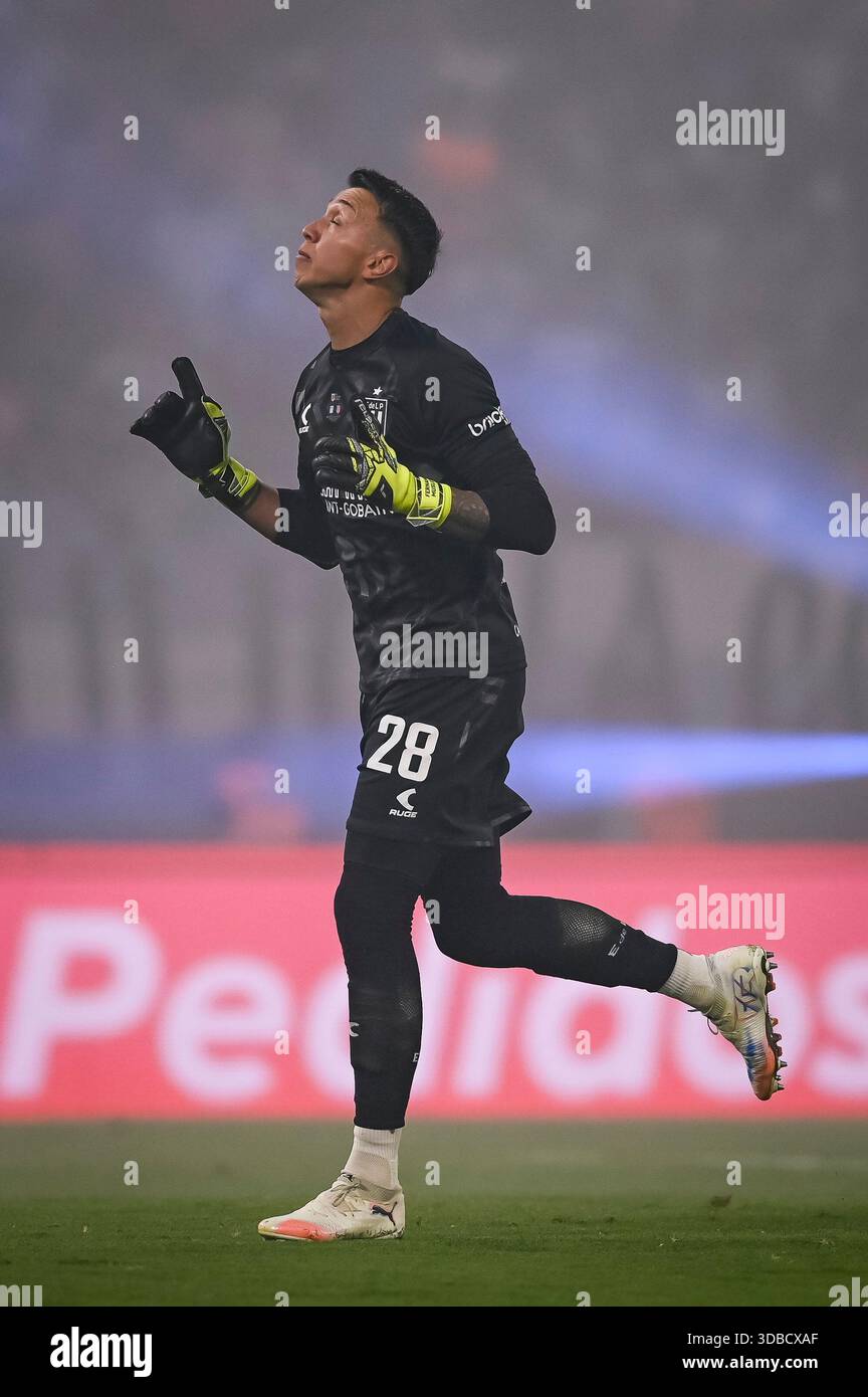 SANTIAGO DEL ESTERO, ARGENTINA - DECEMBER 13: Goalkeeper Fernando ...