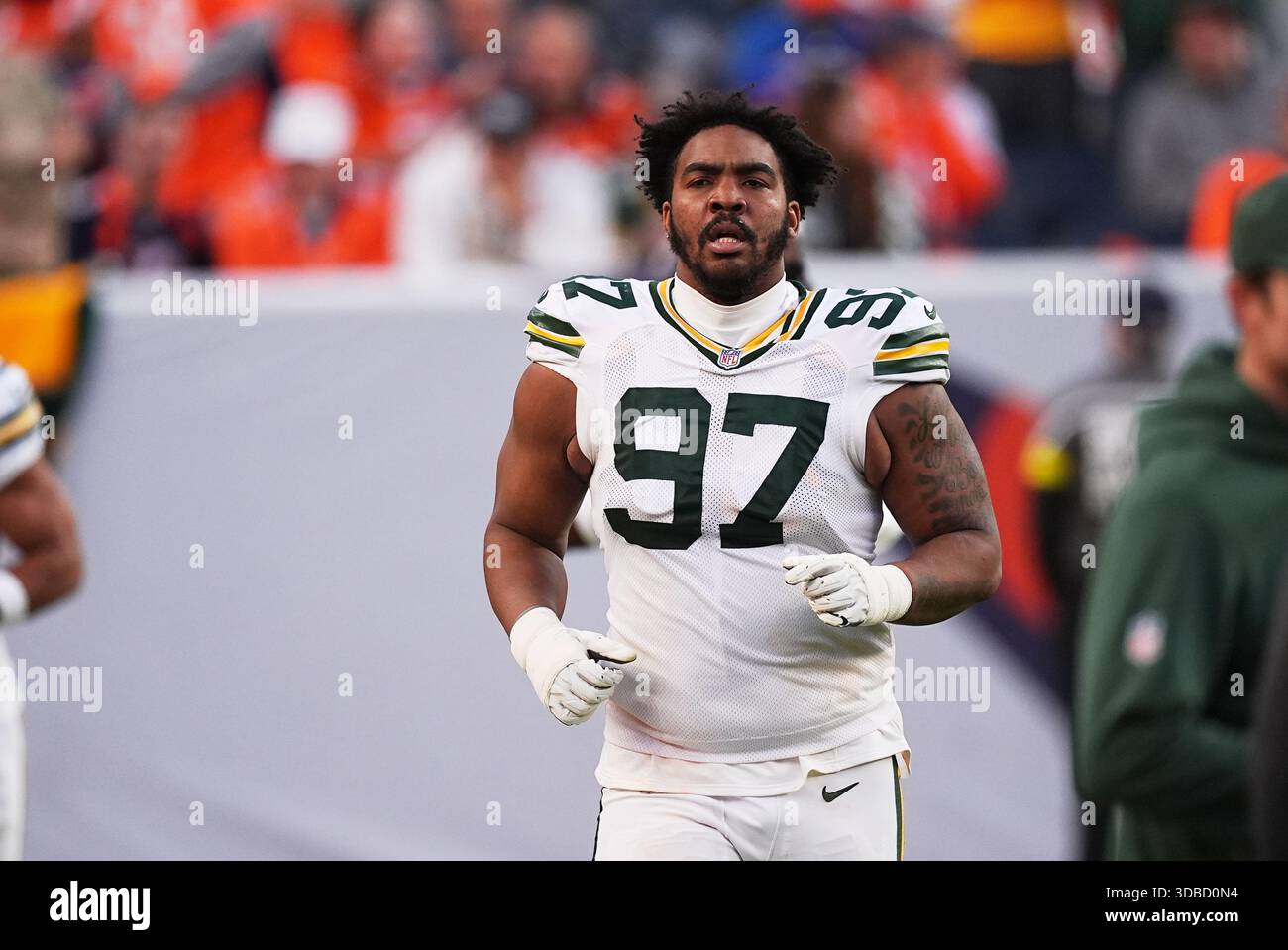 Green Bay Packers defensive lineman Jordon Riley in the second half of ...
