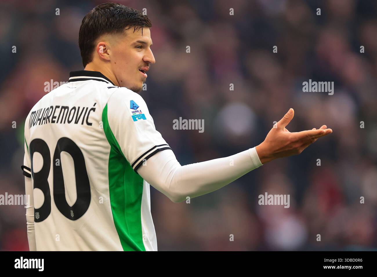Milan, Italy, 14th December 2025. Tarik Muharemovic of US Sassuolo ...