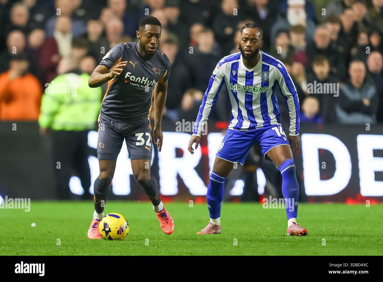 Abu Adams runs away from Nathaniel Chalobah during the Sky Bet ...