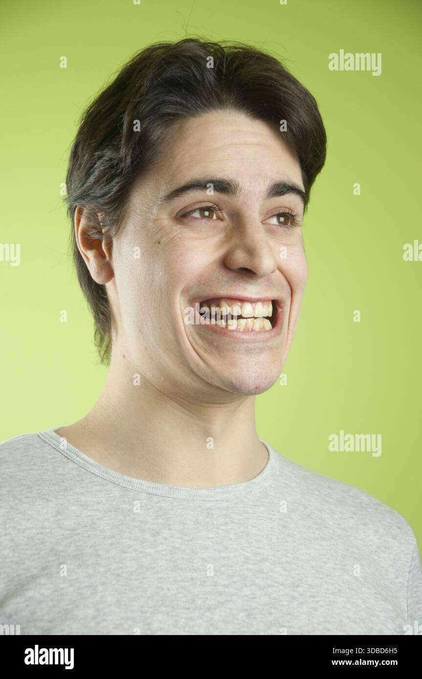 Goofy happy woman portrait hi-res stock photography and images - Alamy