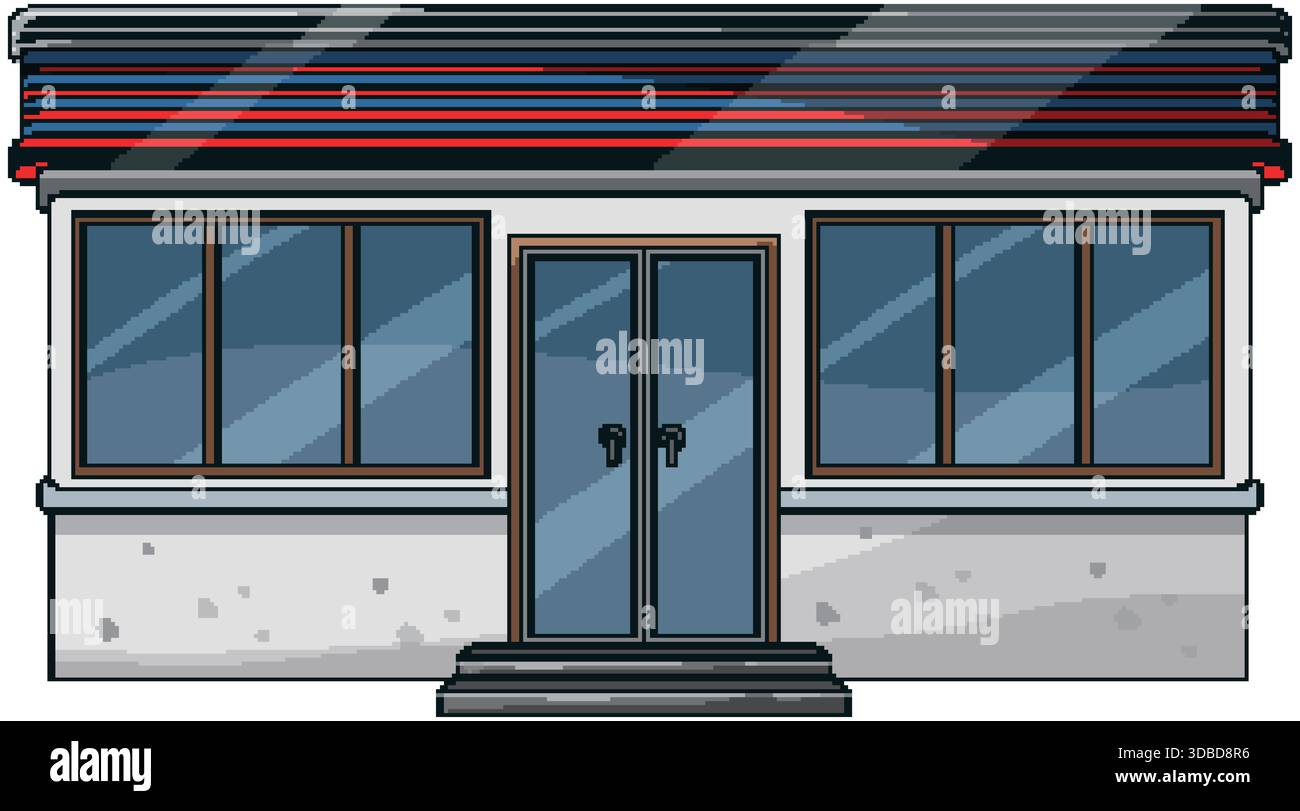 Detail exterior commercial space Stock Vector Images - Alamy
