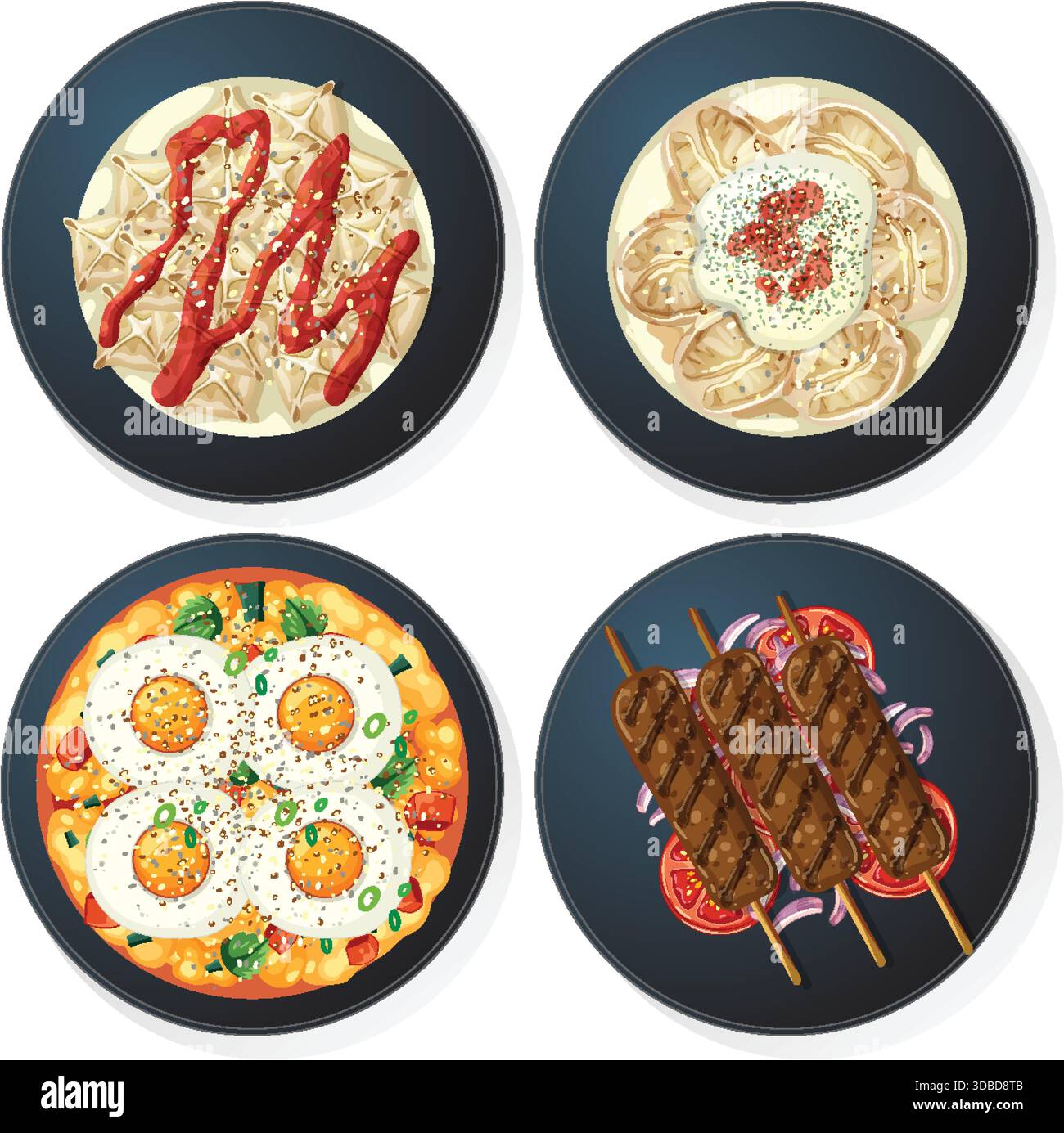 Mixed grill middle eastern Stock Vector Images - Alamy