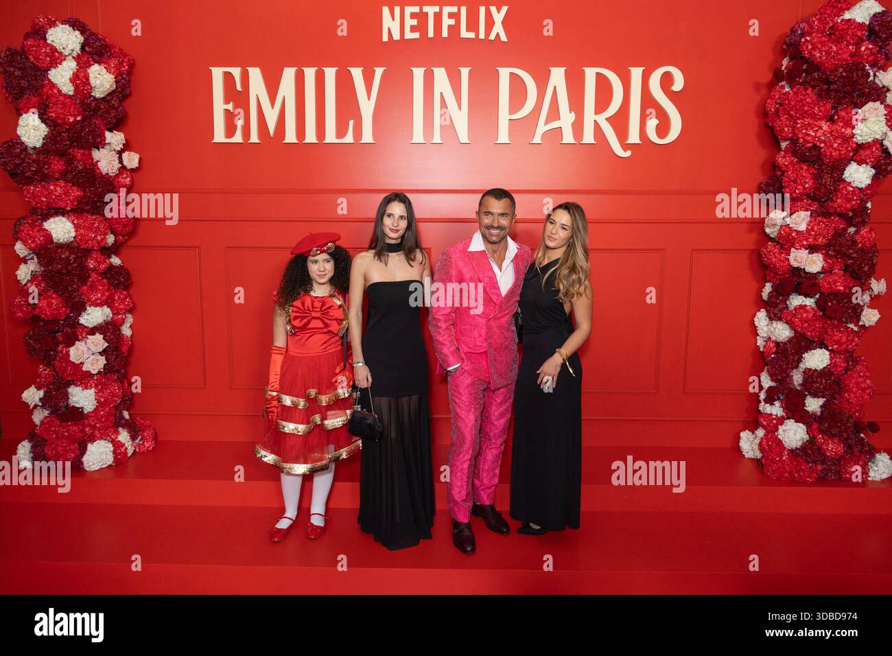 William Abadie with family attends 'Emily In Paris' Season Five Netflix ...