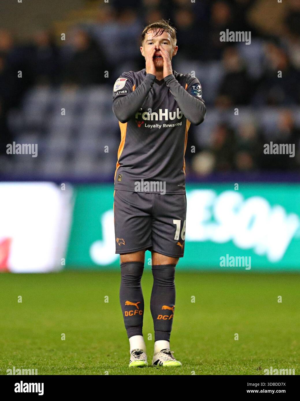 Liam Thompson of Derby County during the Sky Bet Championship match ...