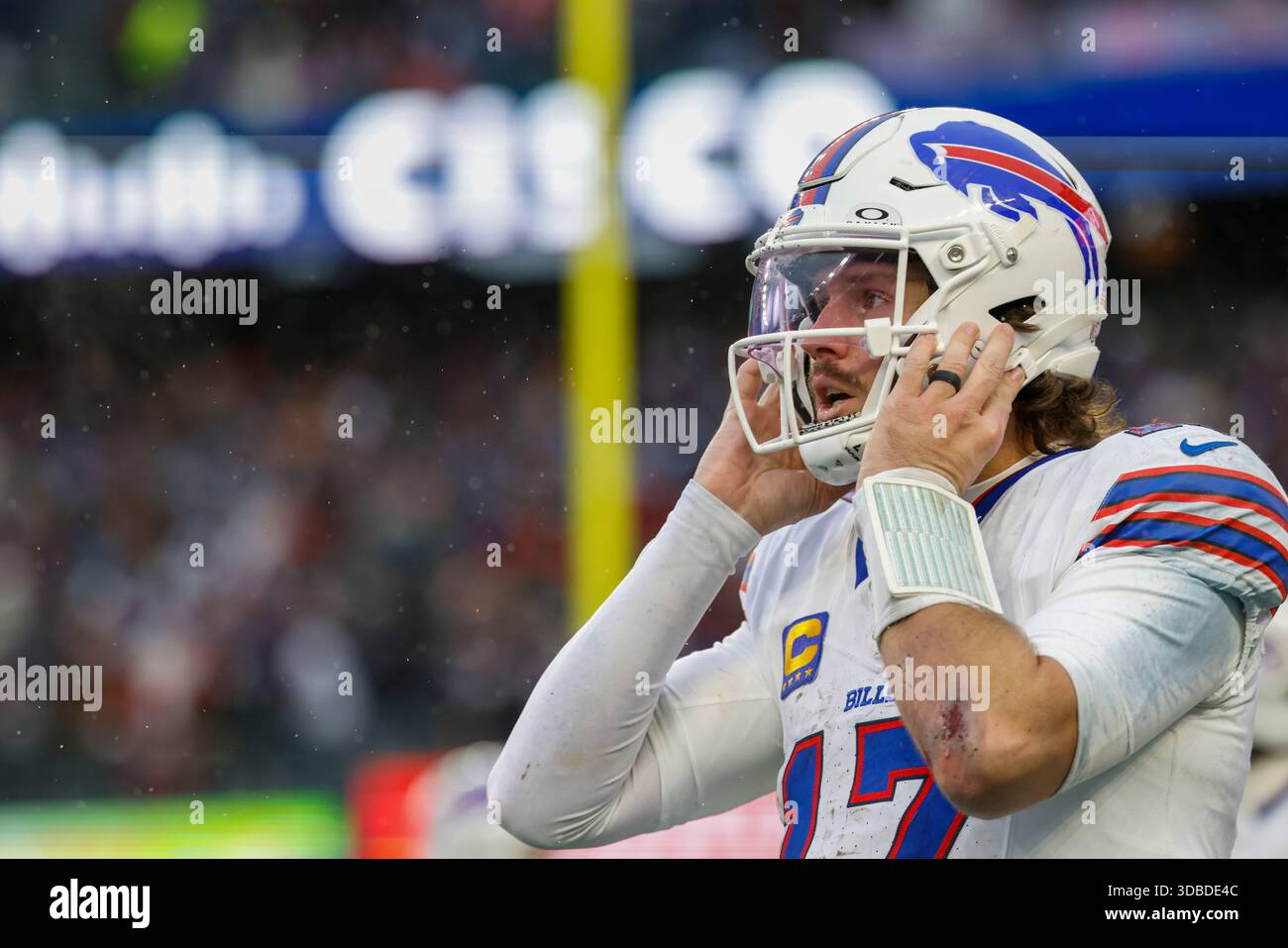 Buffalo Bills quarterback Josh Allen (17) reacts after a touchdown ...
