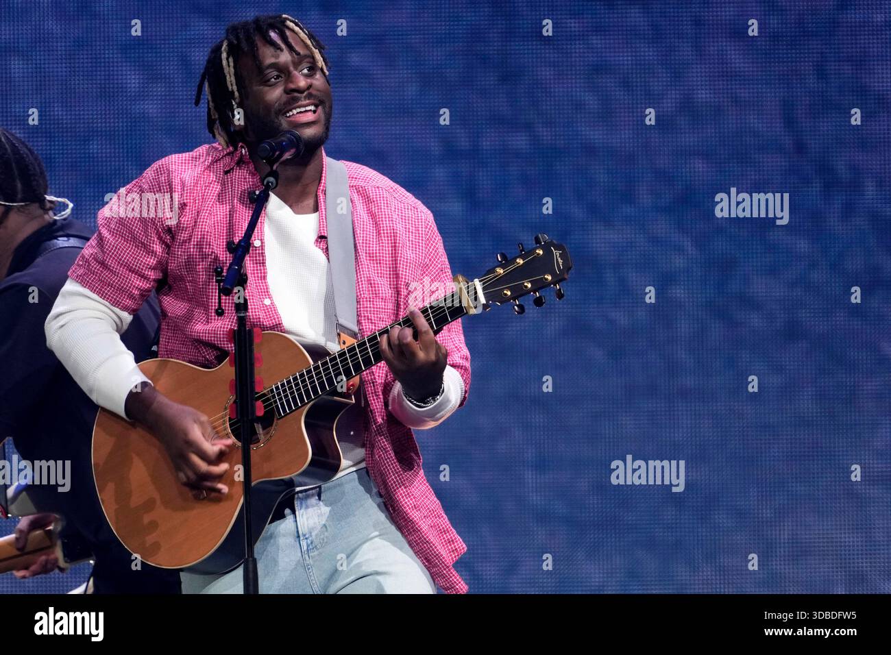 Myles Smith performs during iHeartRadio's Jingle Ball, Monday, Dec. 15 ...