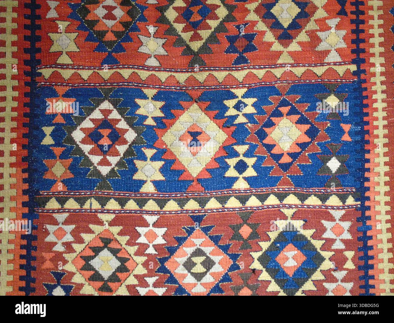 Intricate, woven carpet from the Kurdish Textile Museum in Erbil, Iraq ...