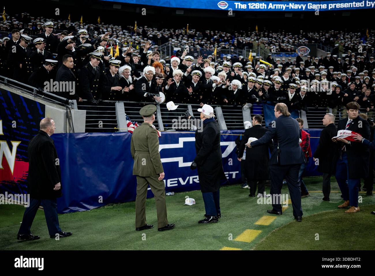 President Donald Trump attends Army Navy football game at M&T Bank ...