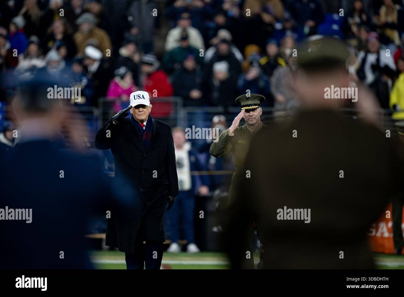 President Donald Trump attends Army Navy football game at M&T Bank ...