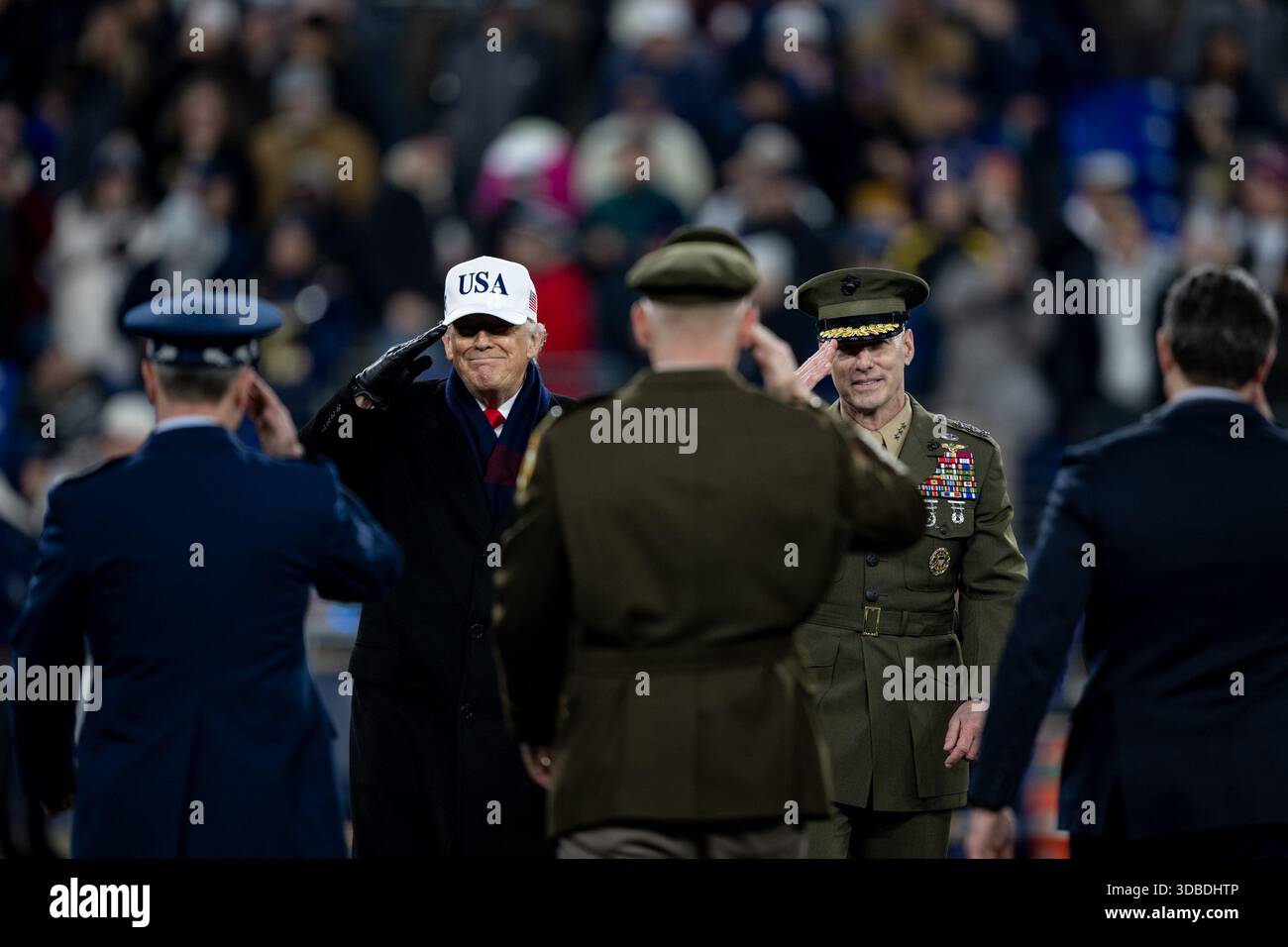 President Donald Trump attends Army Navy football game at M&T Bank ...