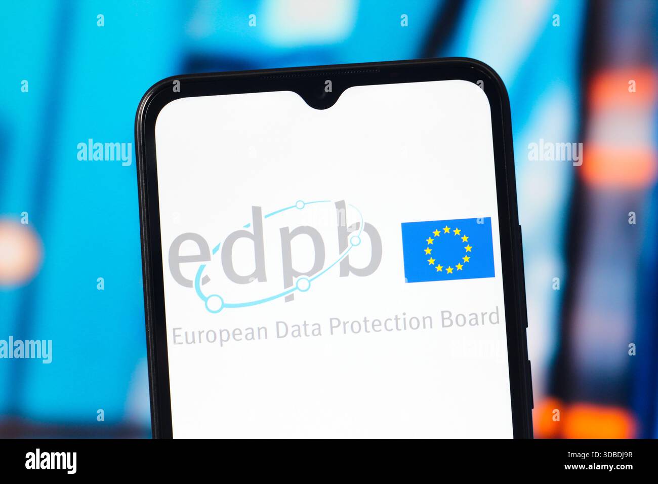 In this photo illustration, the European Data Protection Board (EDPB ...