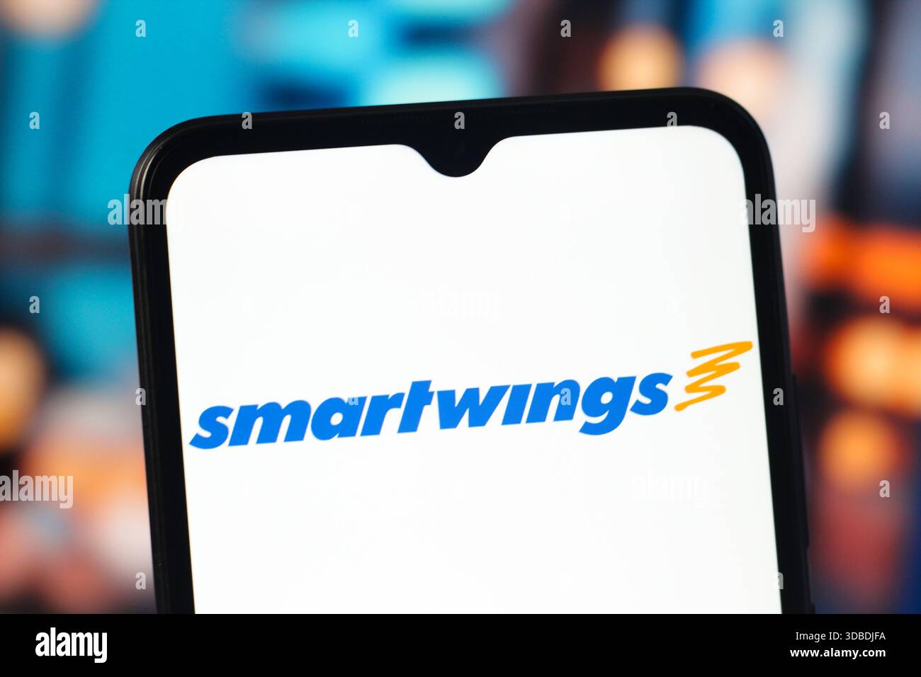 In this photo illustration, the Smartwings (Smart Wings) logo is seen ...
