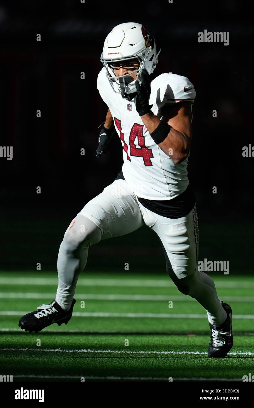 Arizona Cardinals wide receiver Michael Wilson (14) plays against the ...