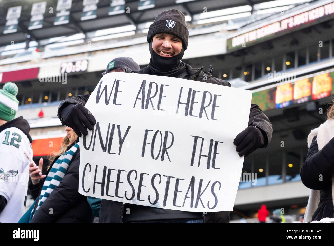 Las Vegas Raiders fan looking to get a cheese steak while in town as he ...