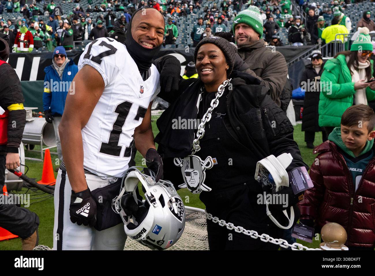 Las Vegas Raiders wide receiver Tyler Lockett, left, poses for a photo ...