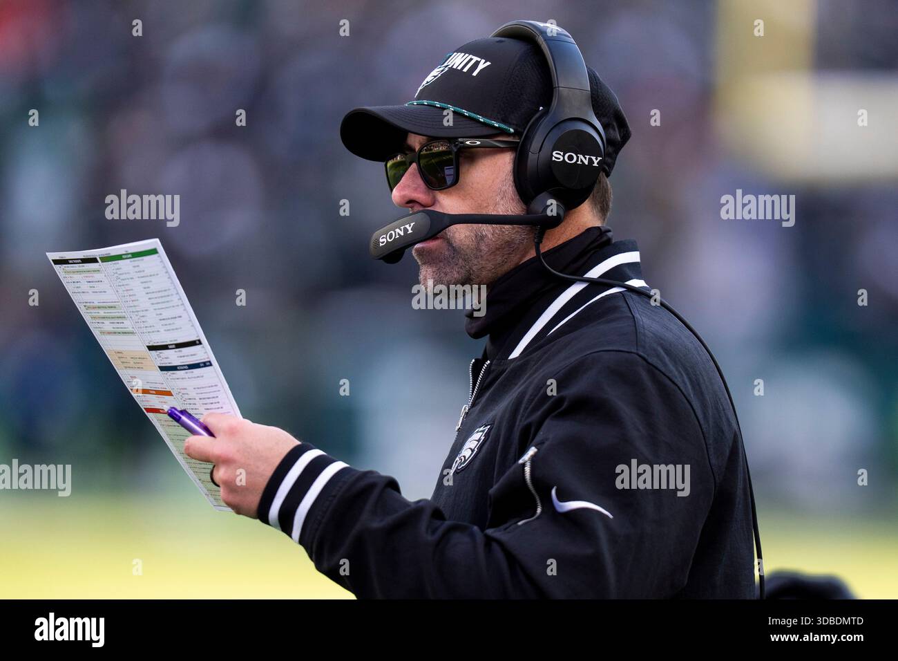 Philadelphia Eagles offensive coordinator Kevin Patullo in action ...