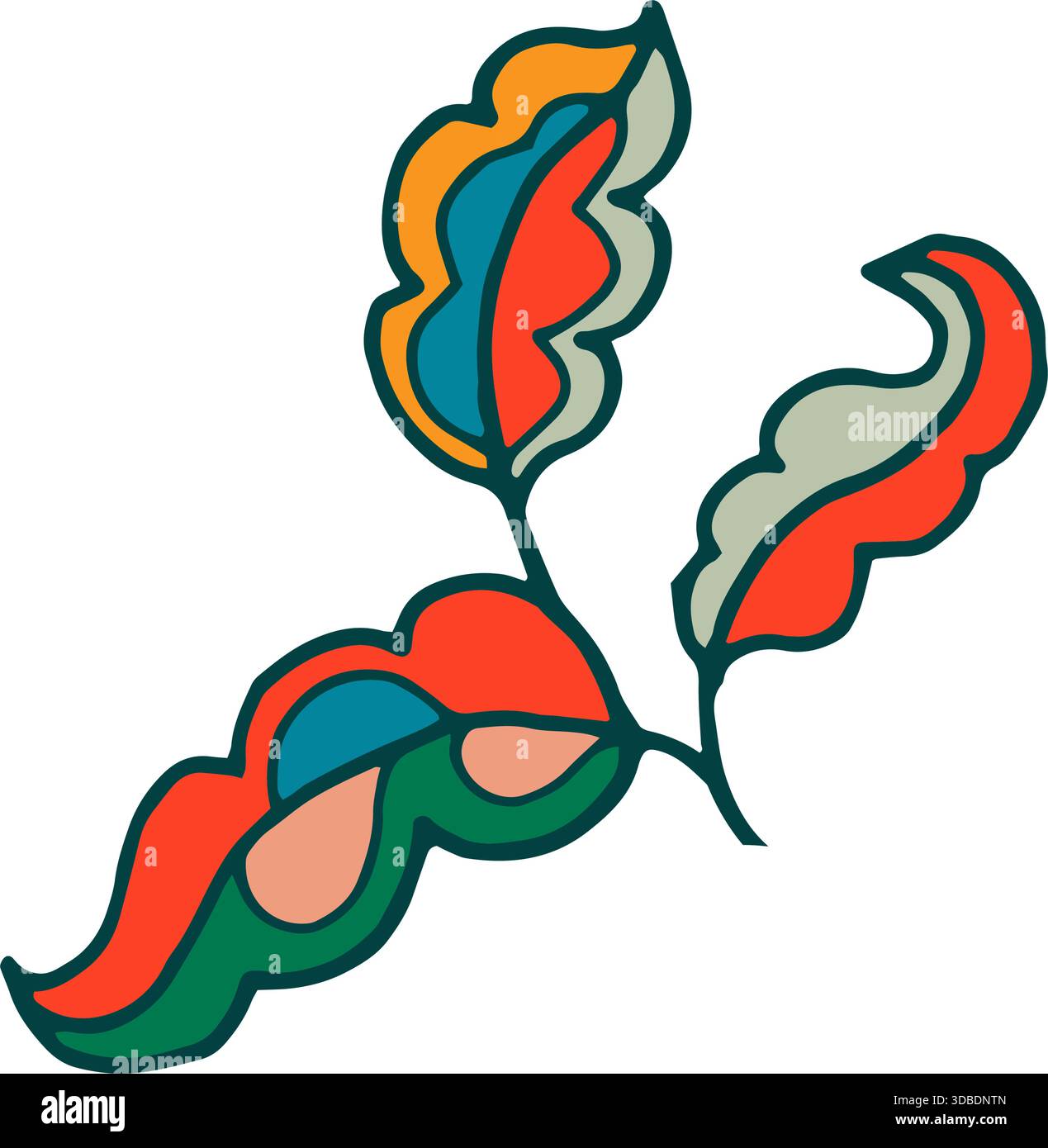Bold folk flower head vector clipart Stock Vector Image & Art - Alamy