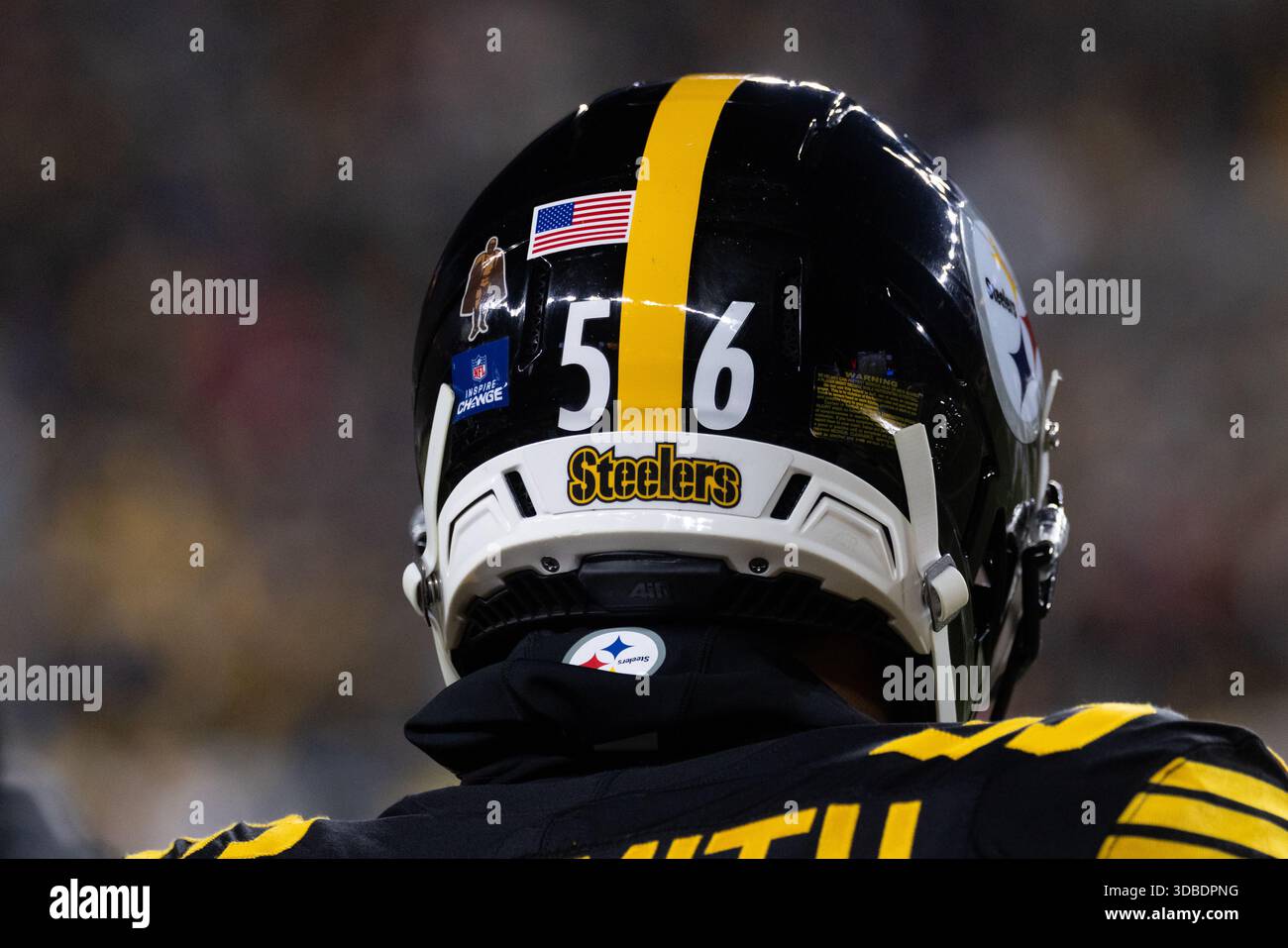 Pittsburgh Steelers linebacker Alex Highsmith (56) displays the Walter ...