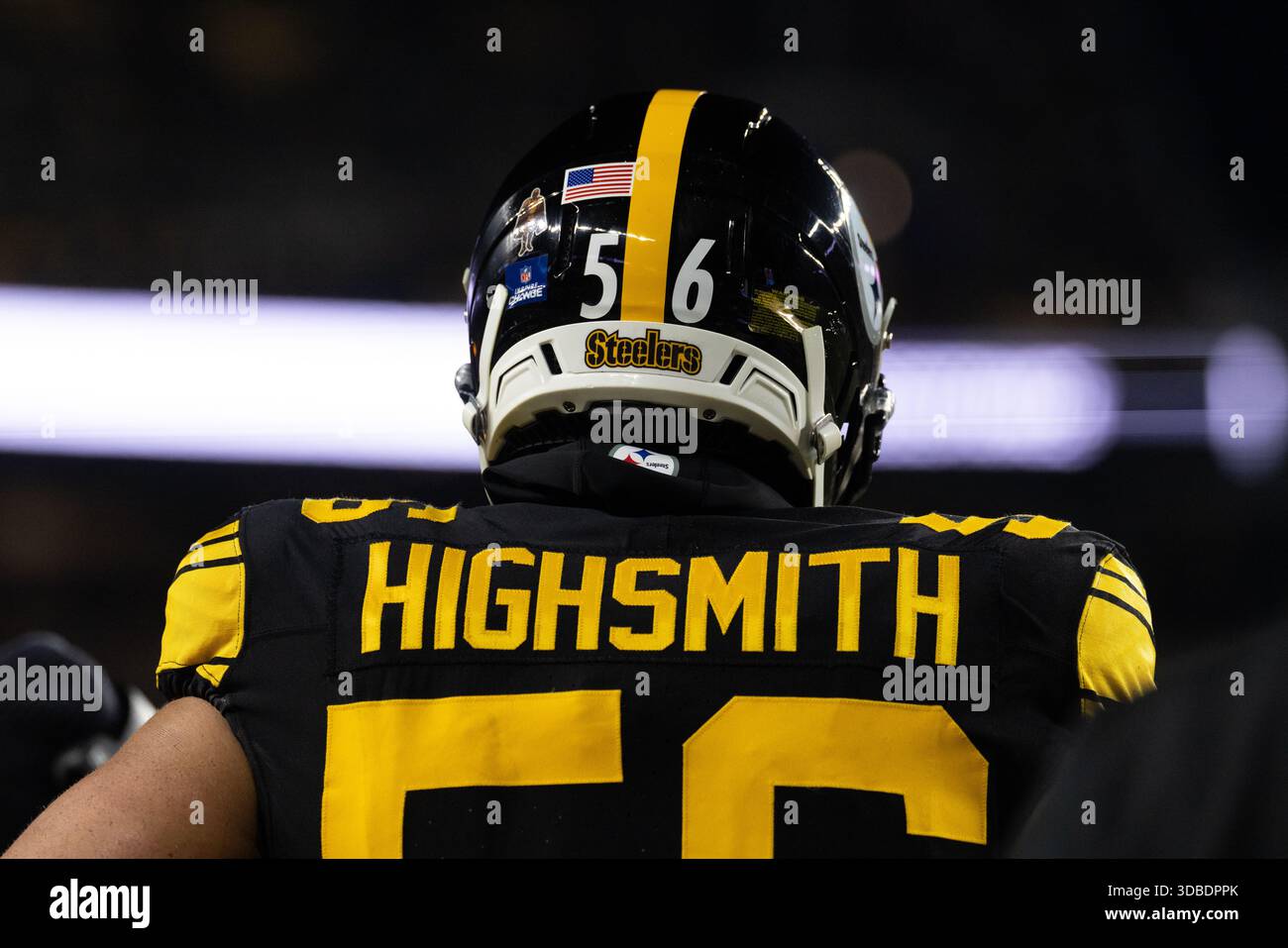 Pittsburgh Steelers linebacker Alex Highsmith (56) displays the Walter ...