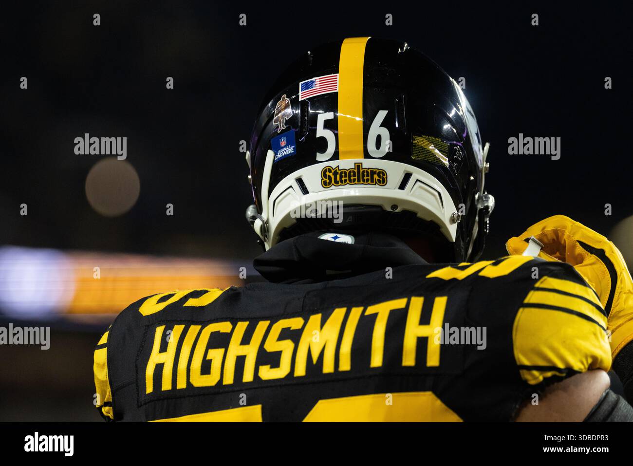 Pittsburgh Steelers linebacker Alex Highsmith (56) displays the Walter ...