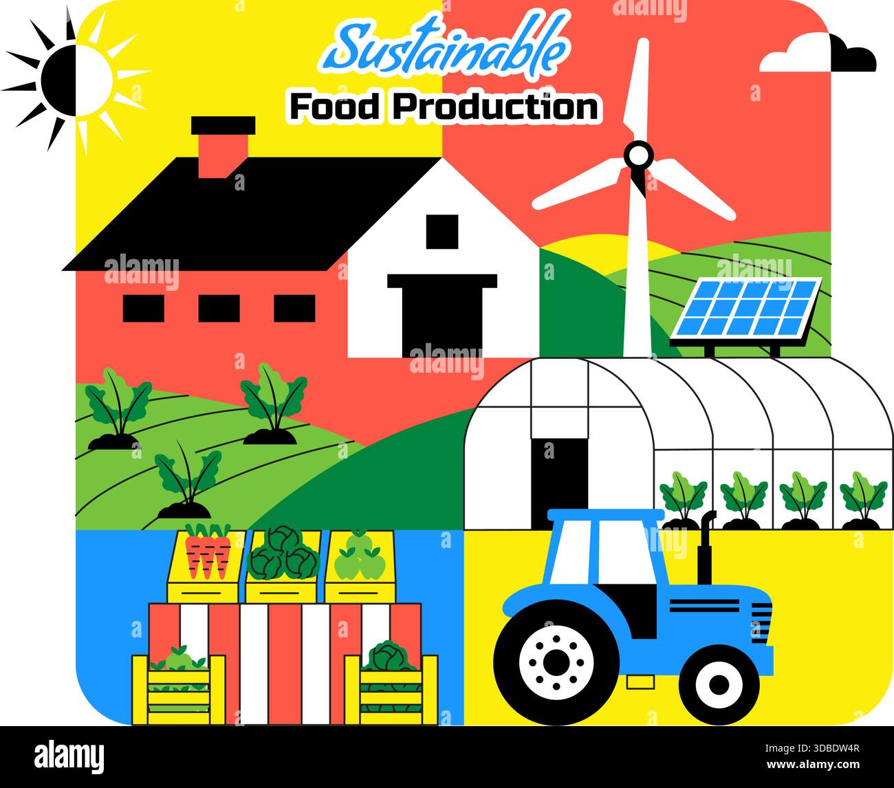 Sustainable agriculture art Stock Vector Images - Alamy
