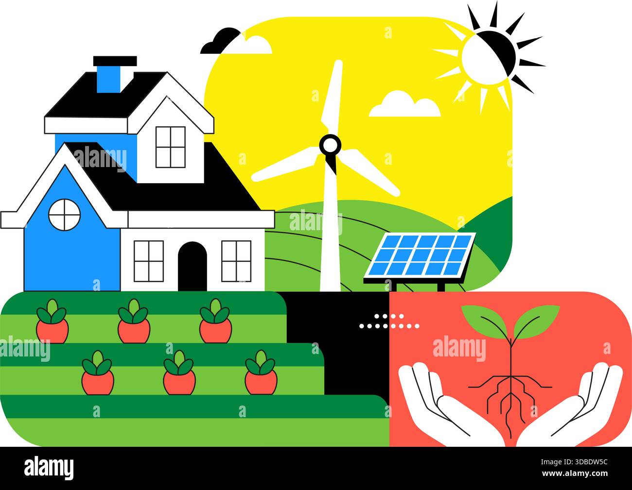 Sustainable agriculture art Stock Vector Images - Alamy