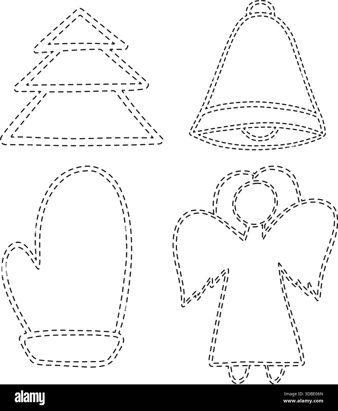 Vector isolated illustration of an exercise for developing writing ...