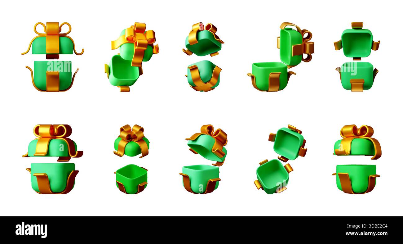 Open close surprise present box Stock Vector Images - Alamy