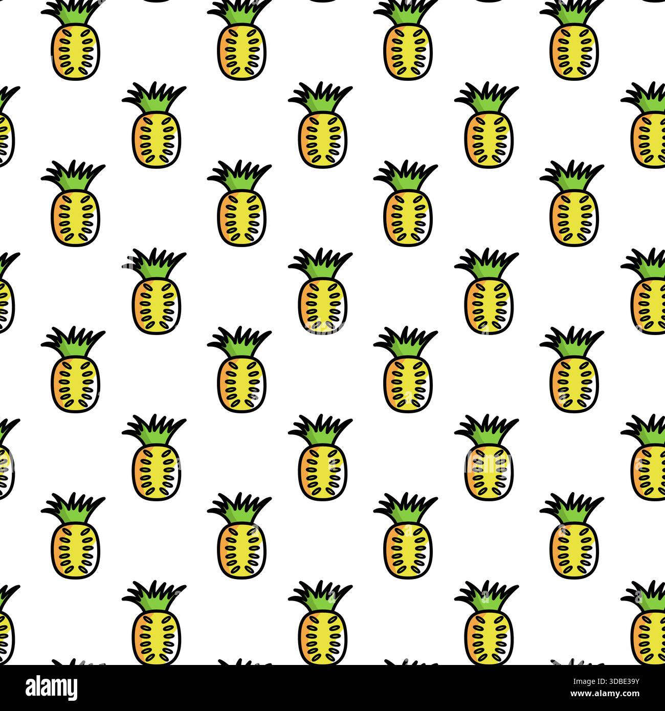 Pineapple fruit cartoon illustration Stock Vector Images - Alamy