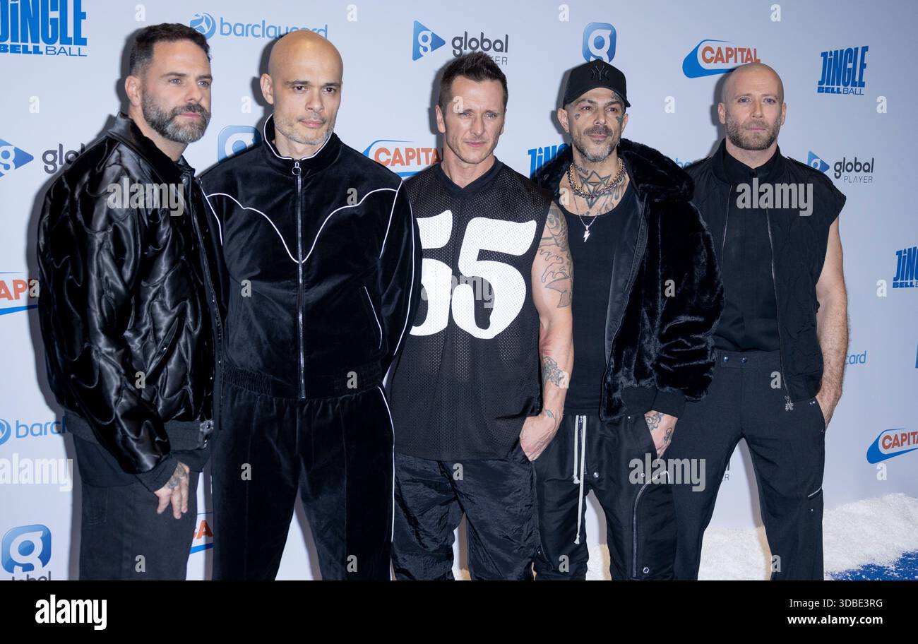 7 Dec 2025, London, England, UK - Five attending Jingle Bell Ball 2025 ...