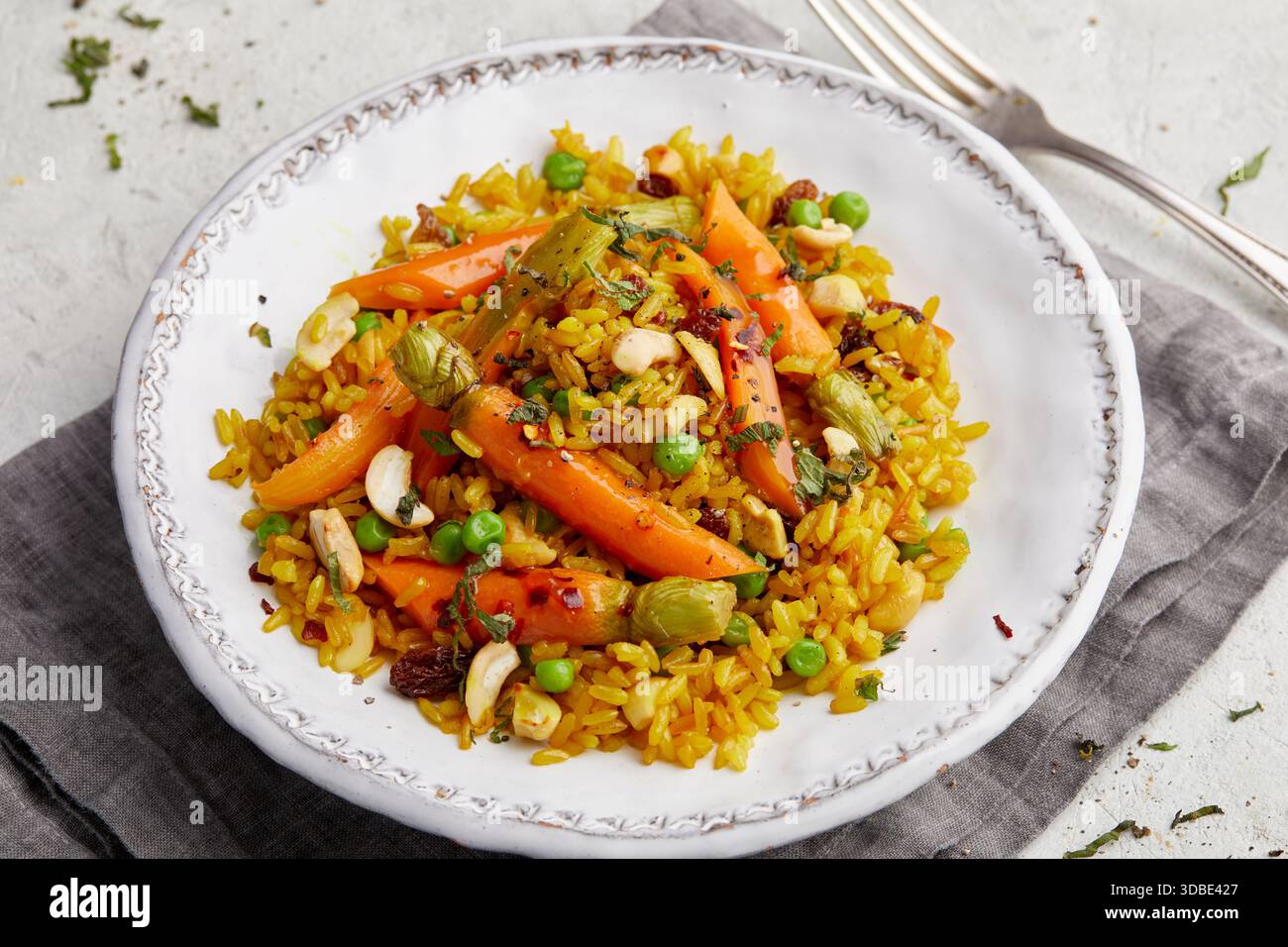 Arabic rice pilaf with carrots Stock Photo - Alamy