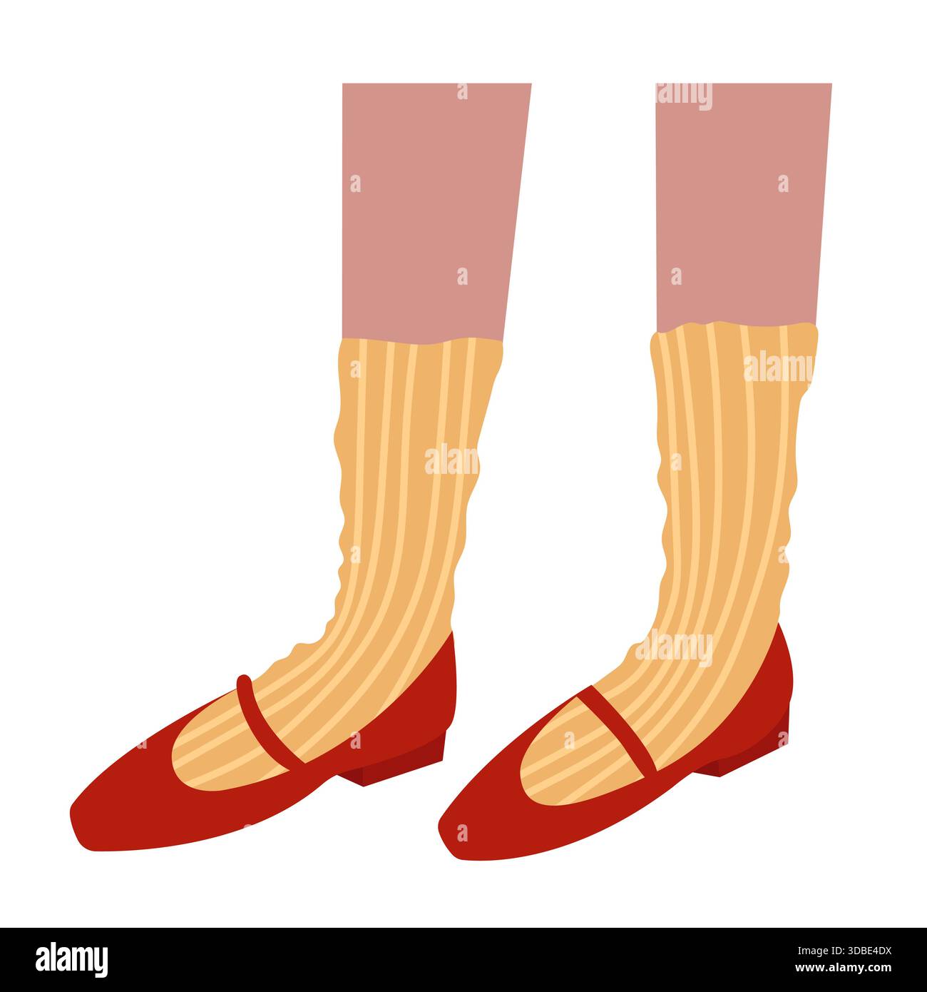 Legs with ballet flats vector illustration Stock Vector Image & Art - Alamy