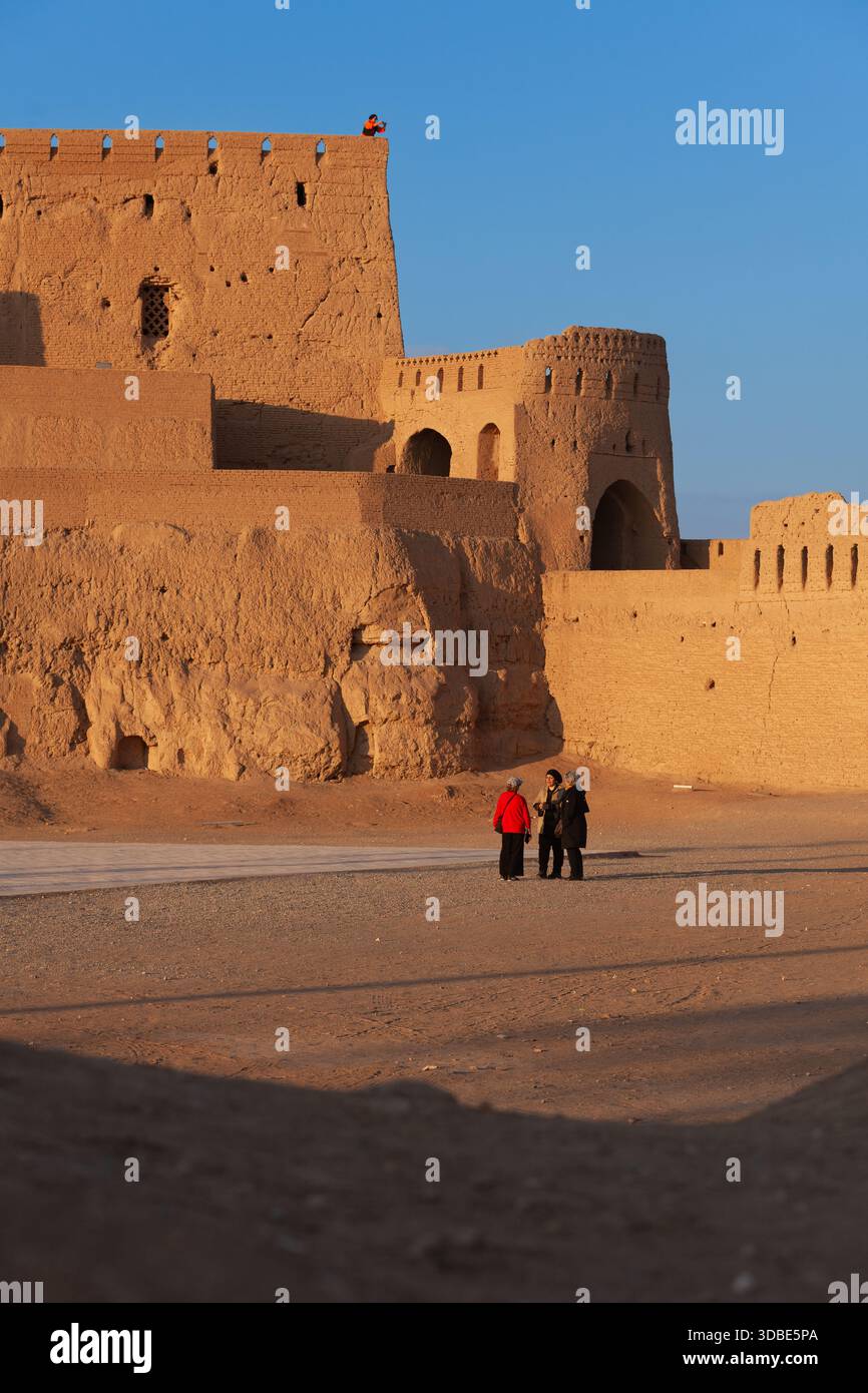 Meybod, Iran: Visitors explore Narin Castle, an ancient mud-brick ...